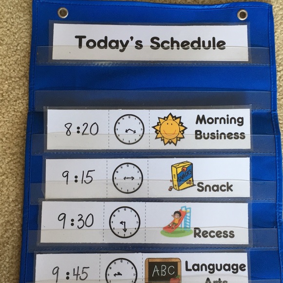 Office | Schedule Pocket Chart And Daily Schedule Cards | Poshmark